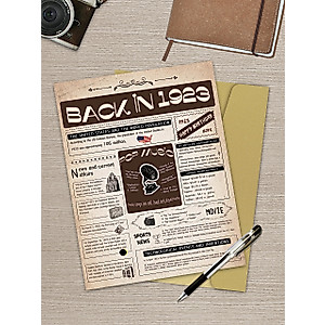 Jumbo Birthday Party Greeting Cards, Huge 100th Birthday Cards For Mom Dad, Men Women, 1943 Birthday Cards For Grandpa And Grandma, Jumbo 100th Birthday Cards For Him, Funny 100th Birthday Party