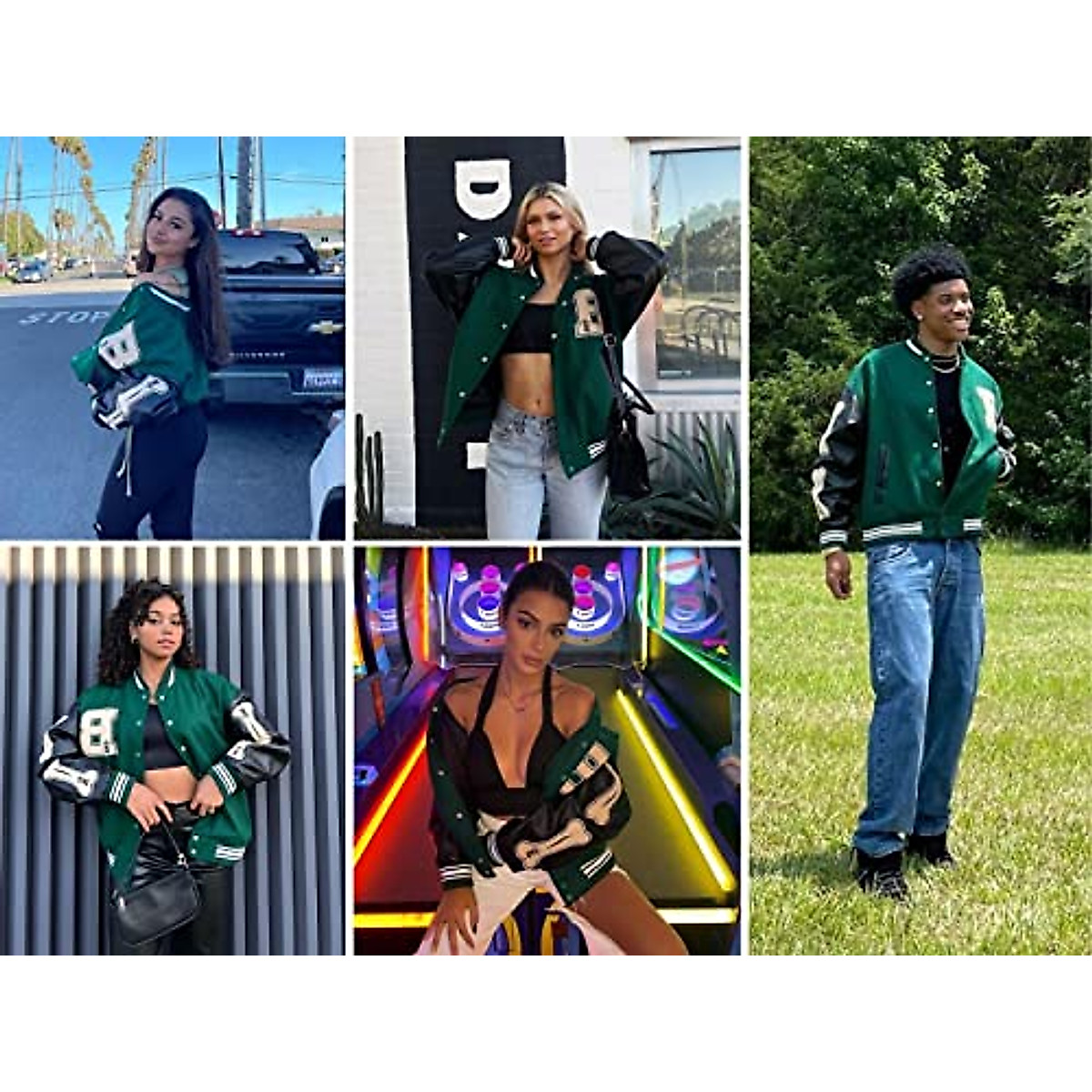 Aelfric Eden Mens Patchwork Baseball Jackets Varsity Retro Casual Sweatshirt Unisex Sport Streetwear Coats Outwear Tops