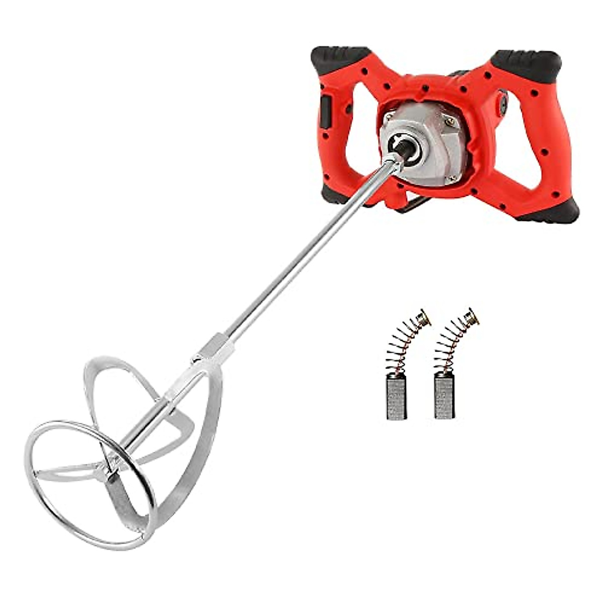 VOTOER 2100W Electric Handheld Paint Cement Mortar Concrete Mixer Drilling Rig Mortar Grout Cement Mixer Stirring Tool with Rod, 6-Speed Adjustment
