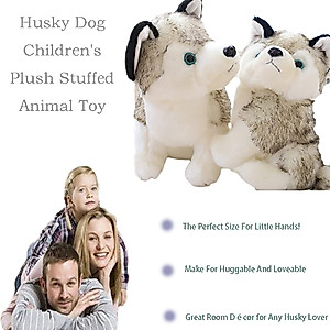 CHELEI2019 9.8" Stuffed Husky Dog Plush,Puppy Stuffed Animal Husky Adorable Gifts for Kids
