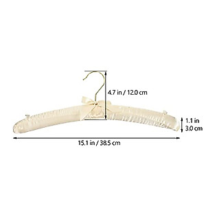 Garneck 10pcs Hanger Bridal Coats with Shoulder Costume for Coat Heavy Bridesmaid Shop Dress Pant Non- Bump Slip Satin Non- Slip Sponged No Skirt Covers Canvas Anti Silk