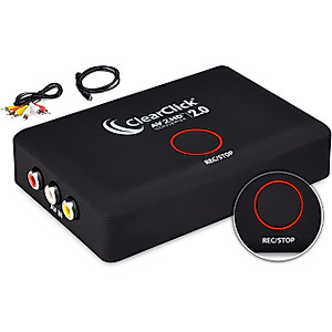 ClearClick AV to HD Converter & Recorder 2.0 (Second Generation) - AV RCA to HDMI Adapter to Convert & Record Video - for VCR, VHS, DVD, Camcorder, Hi8, Gaming to TV