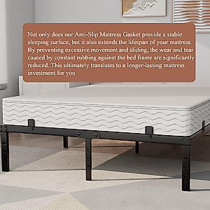 BetLife Anti-Slip Mattress Gasket - 6 Pcs Metal Gasket Set to Keep Your Mattress in Place, Ensuring a Secure Sleep