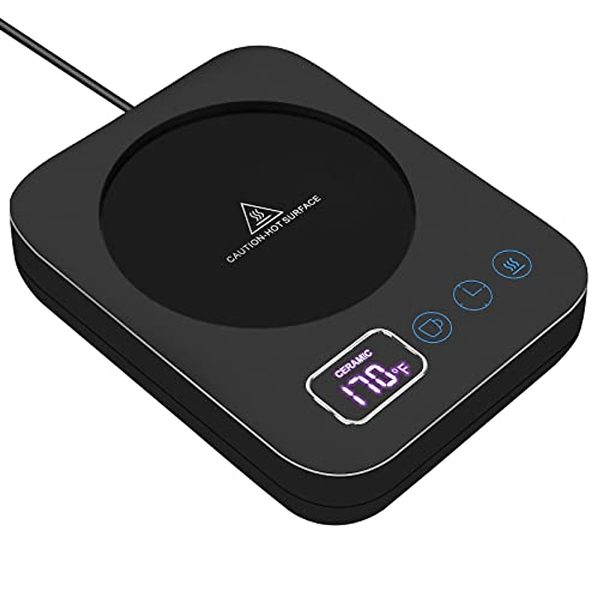 Coffee Mug Warmer - Cup Warmer for Desk Candle Warmer Automatic Shut Off, Smart Beverage Warmer with 3 Temperature Settings Touch Switch for Coffee, Water, Milk, Tea, Safely Use for Office/Home