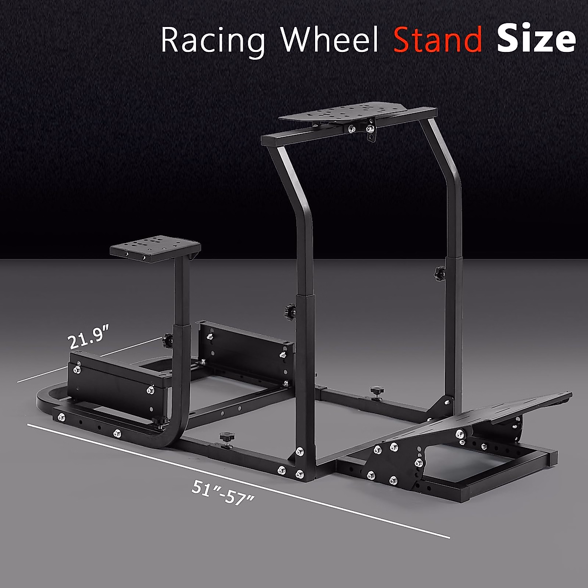 Hottoby G29 Racing Simulator Cockpit Fit for Logitech/Thrustmaster G25 G923 G920 Stability Upgrade and Multi-level Adjustment,No Handbrake,Pedals,Steering Wheel & Seat