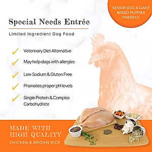 Canine Caviar Special Needs Dog Food – Limited Ingredient Alkaline Holistic Dog Food – Gluten Free, Premium for Older & Sensitive Stomach Dogs – for Skin & Coat – Chicken & Brown Rice – 11 lbs