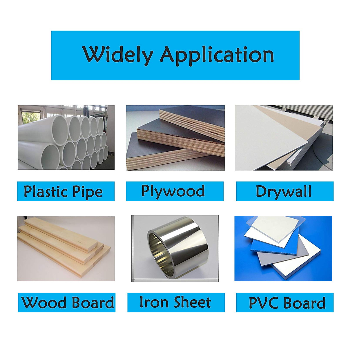 Antrader Heavy Duty 162mm/ 6-3/8" Bi-Metal Hole Saw, 38mm Depth High Speed Steel Wood Hole Cutter Bit with 1/2" Hex Shank Arbor for Cutting Wood, Soft Metal, Drywall, Plastic, Fiberboard