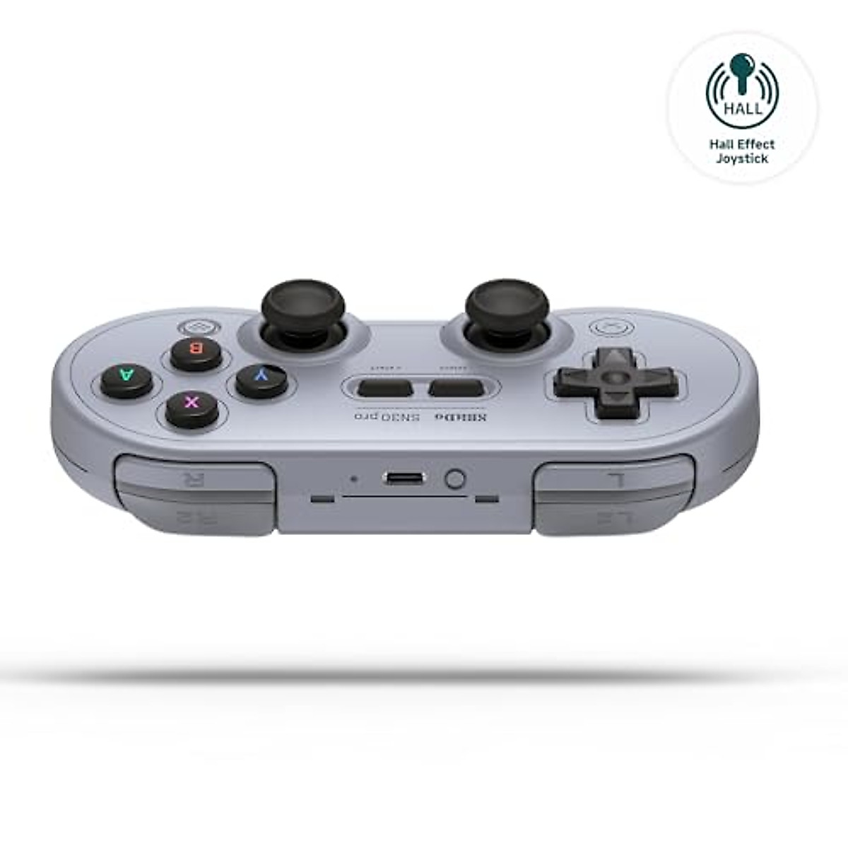 8Bitdo SN30 Pro Bluetooth Controller, Hall Effect Joystick Update, Compatible with Switch, PC, macOS, Android, Steam Deck & Raspberry Pi (Gray)