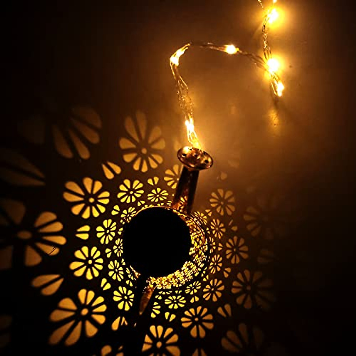 Garden Decor Solar Lights Outdoor Watering Can Decoration Hanging Lantern Waterproof for Lawn Patio Garden Courtyard Yard Pathway Walkway Outdoor Gardening, Gift for Mom Grandma Women Birthday