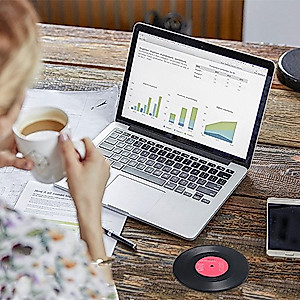 Record Coasters for Drinks, Funny, Absorbent, Novelty 6 Pieces Vinyl Disk Coasters, Effective Protection of The Desktop to Prevent Damage- 4.1 Inch Size by ZAYAD