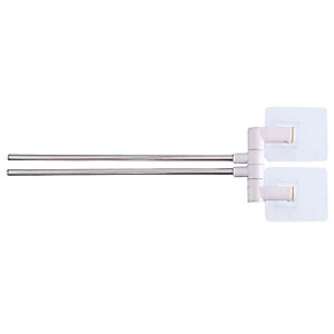 tinysiry Swivel Towel Rack, Wall Mounted Swing Out Towel Holder, 5-Arm 180° Rotation 12.4 Inch Multiple Towel Bar, Space Saving Self Adhesive Towel Holder Brushed Nickel for Bathroom Dual Layer