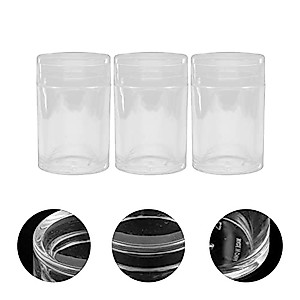 GLEAVI Cotton Pad Dispenser 3Pcs Holder Dispenser Cotton Swab Storage Box Cotton Cotton Round Pads Holder Apothecary Jar Makeup Remover Pad Containers for Bathroom Toothpick Dispenser