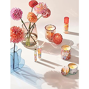 ILLUME Go Be Lovely Flourish Glass Candle, Blood Orange Dahlia