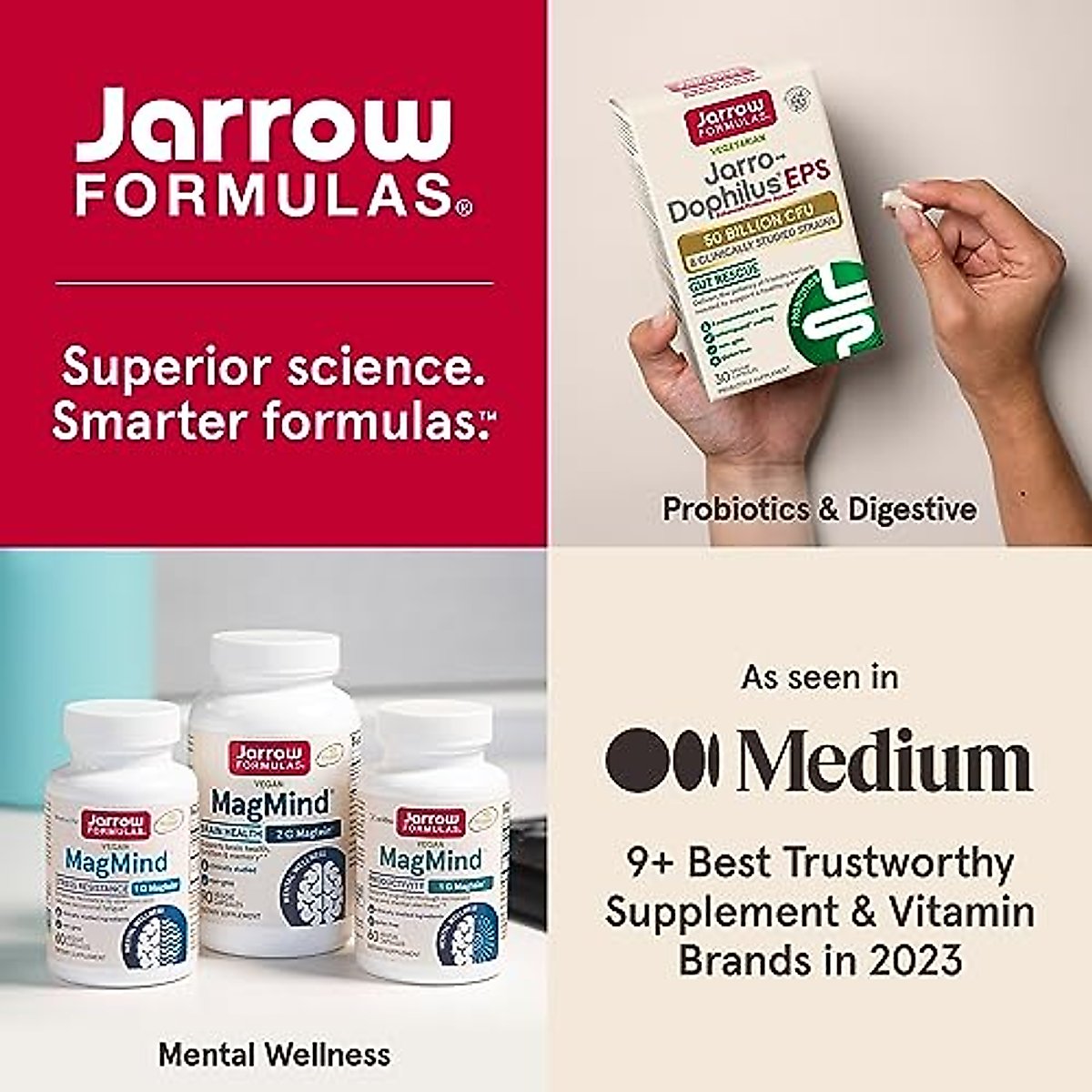 Jarrow Formulas Vision Optimizer Veggie Capsules - 180 Count - Eye Supplement - Dietary Supplement - with Grape Seed Extract, Lutein & Zeaxanthin, Quercetin & More - Non-GMO - Gluten Free