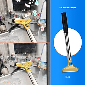 EHDIS Razor Blade Scraper, 1.5'' and 4'' Glass Scraper Tool, Floor Adhesive Remover Scraper with Metal Razor Blades, Paint Scraper Ideal for Cleaning Stove Top, Windows, Glass, Tiles, Wall, Labels