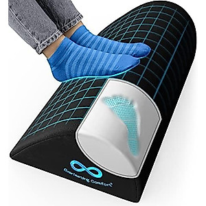 Everlasting Comfort Foot Rest for Under Desk at Work w/Premium ComfortFoam™ - Desk Foot Rest Ergonomic Design for All-Day Support, Pain Relief - Foot Stool Footrest - Home Office, Gaming Accessories