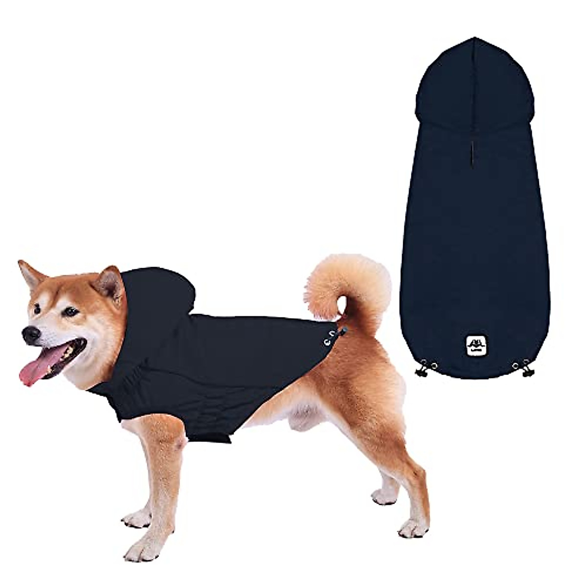 Waterproof Raincoat, Waterproof Dog Raincoat with Reflective Strip, Dog Zip Raincoat with Reflective Buttons, Waterproof Dog Raincoat Jacket for Size XS to XXXL Available Yellow Red Navy Blue