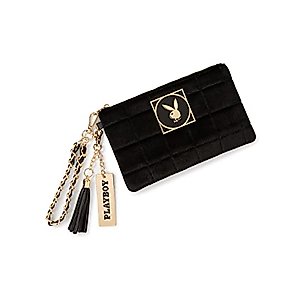 Black Playboy Bunny Pouch | Officially licensed | Exclusively at Spencer's | Zipper closure | Polyester | Spot clean | Imported | Carry keys, ID and more