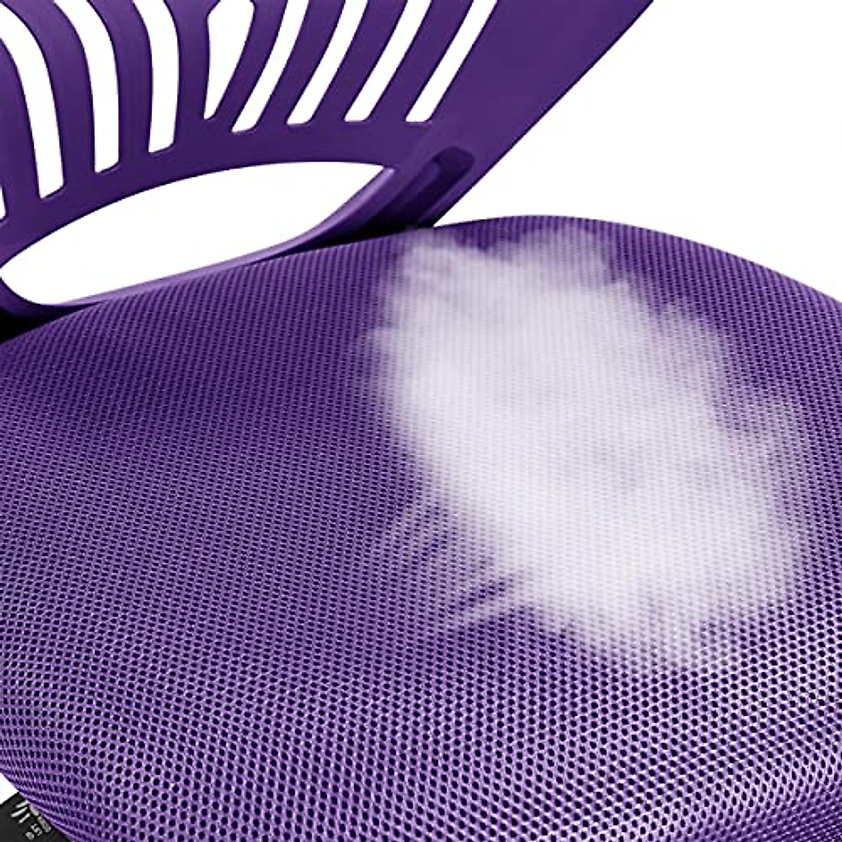 Topeakmart Home Office Chair Mid Back Desk Chair Armless Mesh Computer Chair No Arms Task Rolling Swivel Chair Back Support Adjustable Modern Chair with Lumbar Support for Small Spaces, Purple