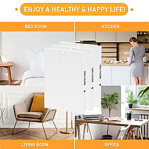 Allisfresh 116130 True HEPA Replacement Filter H Compatible with Winix 5500-2 Air Cleaner Purifier and Models AM80, 3 Pack HEPA Filter only