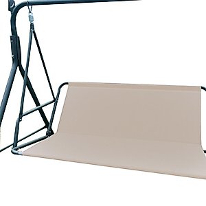 Homaisson Swing Cushion Covers, Waterproof Outdoor Swing Seat Protection Cover, 600D Oxford Cushion Replacement Swing Seat Cover for Patio Garden Yard(Beige,XL)