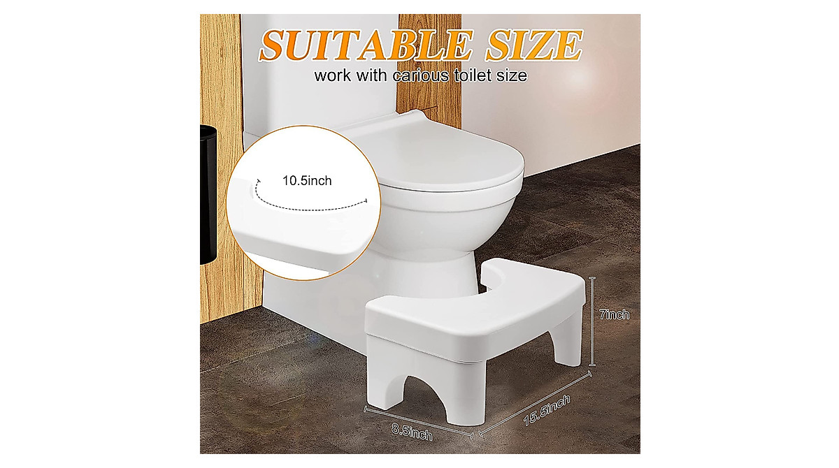 WDOPEN Detachable Folding Toilet Stool - 7" Squatting Potty