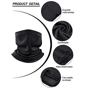 4 Pieces Summer Neck Gaiter Bandana Face Scarf Mask Sun Protection Thin Breathable Neck Gaiter for Men Women Cycling Running