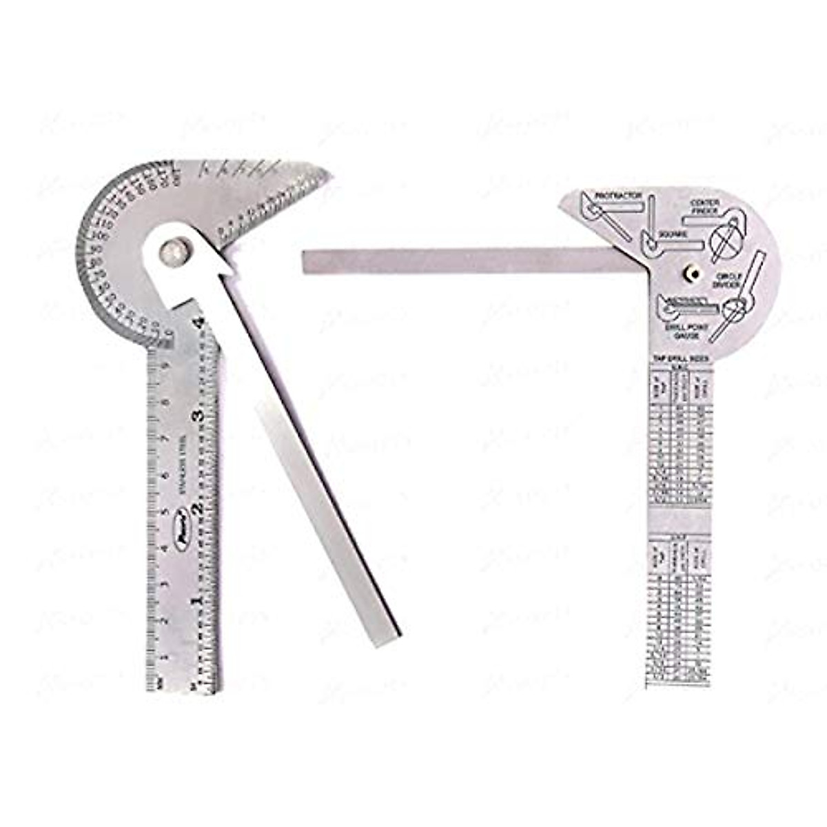 Multi Purpose Protractor Square Rule Centre Finder Drill Point Gauge Hand Tools