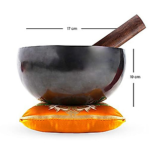 Large Tibetan Singing Bowl Set - Master Grade Healing Chakra Sound Bath Meditation Yoga 7 Metal Bronze