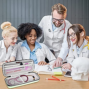 Large Hard Stethoscope Case for Nurse, Nursing School Student Essentials Bags, Carrying Stethoscope Holder for Littmann Classic MDF, Medical Supplies Accessories Organize Nursing Gifts（Green）