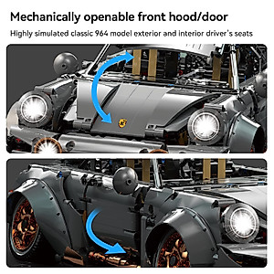 ZYLEGEN Race Car Building Toy Set,Collectible Model Building Set and Sport Car,Supercar Building Kit for Boys, Girls, and TeensGift for Motorsport Fans (Gray)