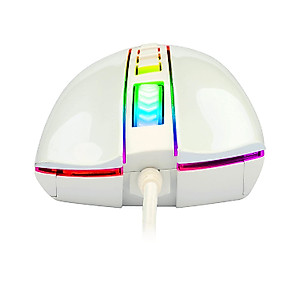 Redragon Snake Gaming Mouse, RGB, 7 Buttons, 10000DPI, Lunar White