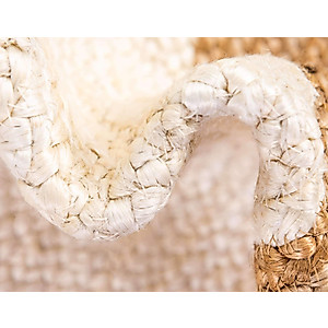 Unique Loom Braided Jute Collection Hand Woven Natural Fibers Ivory Round Rug (3' 3 x 3' 3)