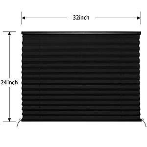 RV Window Shades, Camper RV Pleated Shades, RV Blinds for Camper Window, RV Privacy Blinds for Motor Coach RV Camper Travel Trailer Motorhome Solar Shade(32" W x 24" L)