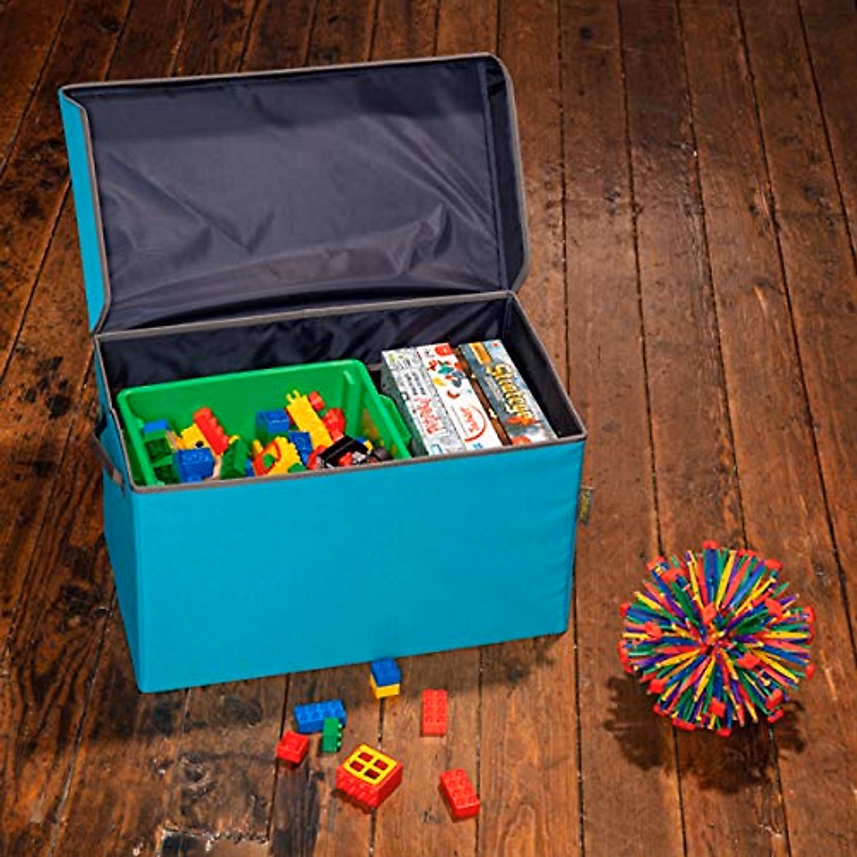 meori Storage Box with Lid, Large, Azure Blue