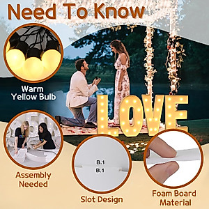 imprsv Marquee Light Up Letters, Mosaic Letters 4FT Marquee Letters for Baby Shower Engagement Graduation Party Decor, Large Marquee Letters for Party Decorations, Letter B (Need to Assemble)