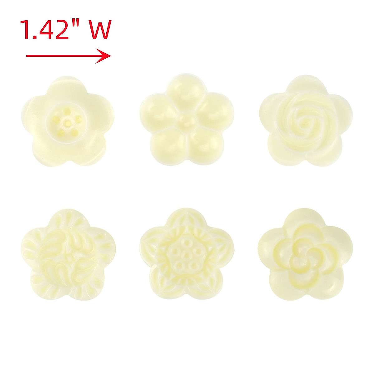 HNGSON Cookie Mold Cookie Stamps 6pcs,Adjustable Cookie Cake Mold 30g Cake Molder Dessert Biscuit Maker Decor Pastry Tool