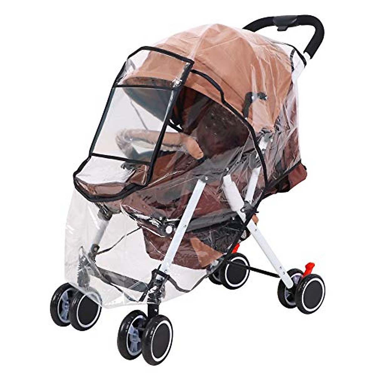 Simplicity Stroller Rain Cover Universal Rain Cover for Stroller Baby Universal Waterproof Windyproof Weather Shield Stroller Rain Cover, Window Style