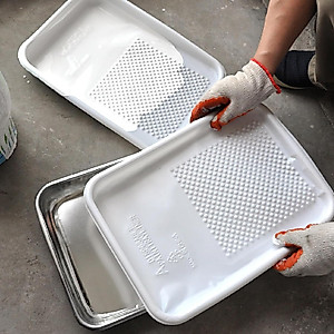 11-Pack 9inch Disposable Plastic Paint Roller Tray -Come up with Extra Metal Tray Liner - Ideal for DIY Painting Projects