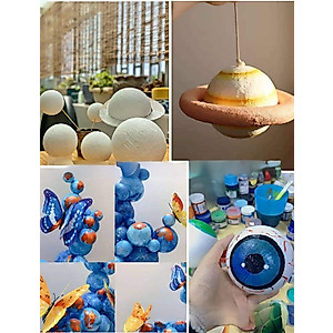 Crafare 2 Pack 8 Inch Large Foam Balls White Smooth for Wedding Holiday Christmas Crafts Making and School Projects DIY