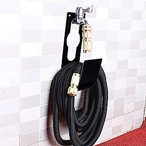BamLue 2-Sets Garden Hose Holder Wall Mount Hanger Storage 100ft Heavy Duty Hose Hanger Hook Durable Hose Mounts
