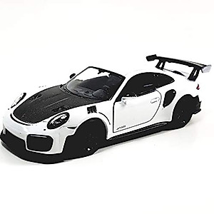 Kinsmart Porsche 911 GT2 RS 2010 Eggshell White Hard Top 1/36 Scale Diecast Car