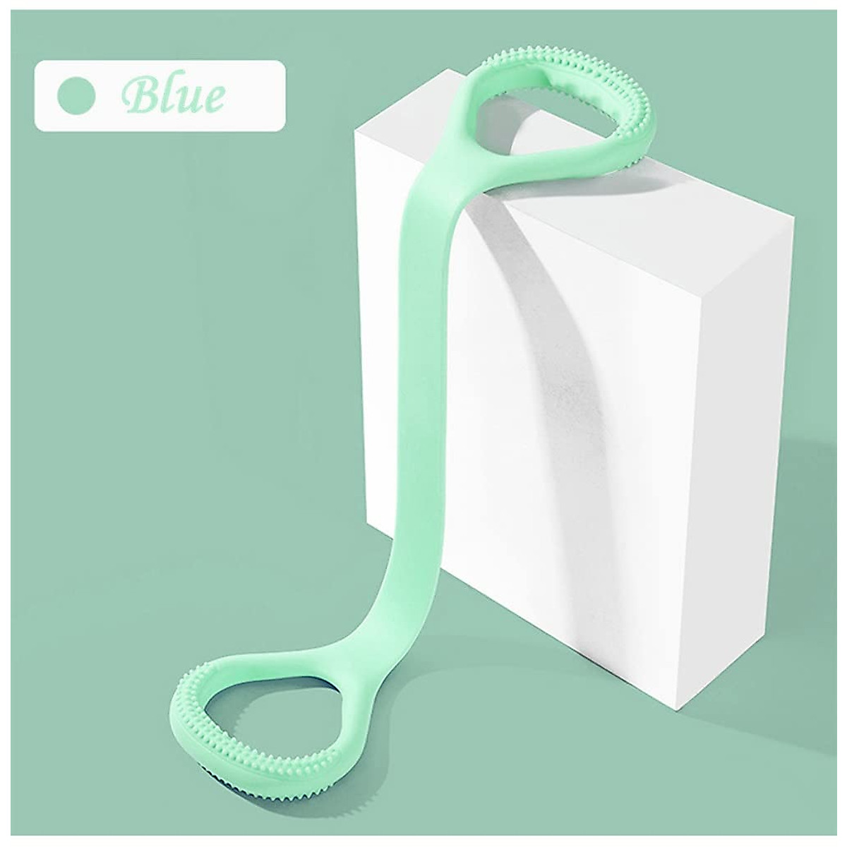 Kvittra Figure 8 Resistance Band, Arm Back Shoulder Exercise Elastic Rope Stretch Fitness Band, Foot, Leg, Hand Stretcher, Arm Exerciser for Yoga Pilates Stretching Physical Therapy, Home Gym Workout