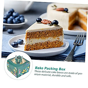 ULTECHNOVO 6pcs Packing Box Baking Box Kraft Paper Cake Boxes Egg Tart Box Disposable Pastry Box Cupcakes Boxes Mini Cake Boxes Dessert Containers Mousse Box Mini Box Decorative Box Paper Cup