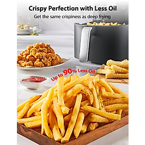 Toshiba 7.7QT Air Fryer, Family-Size for Quick and Easy Meals, 12 Preset Menus and Menu-IQ Function, 1°F Precision, 90% less fat, Double-sided Handles Easy Carrying