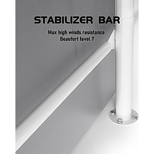 DEXSO 10'x20' Carport Windproof, Anti-High Wind Portable Garage, Reinforced Frames & 180 g PE Carport Canopy, with Front & Rear Doors, Shelter for Pickup, Boat, and Equipment, Silver Gray