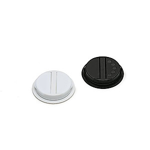 Jarware Spice Lids for Regular Mouth Mason Jars, Set of 2, Black and White