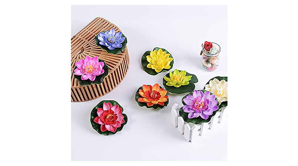 Floating Lotus Pads for Pool & Garden Decor - 12 Pcs