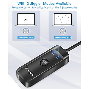 Pukapro Mouse Jiggler Undetectable Mouse Mover Wiggler Driver-Free Automatic Mouse Shaker, Undetectable USB Mouse Jiggler with ON/Off Switch, Plug & Play- Black