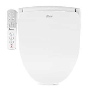 Bio Bidet Slim One Electric Bidet Toilet Seat Round, Warm Water and Heated Seat, Night Light, Remote Control, White